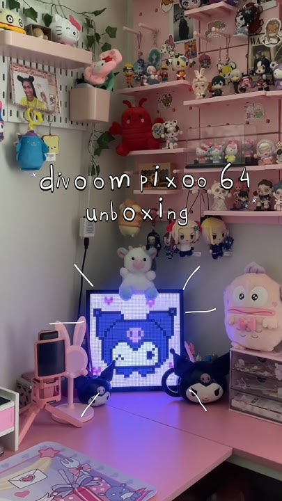 Cutest Desk Decor 💗 Divoom Pixoo 64 Unboxing 🎀 Desksetup Deskdecor