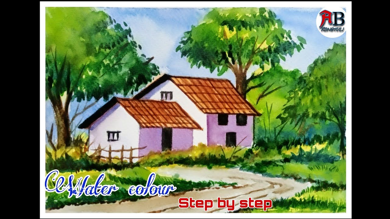 Easy water colour painting Ideas for beginners step by step ...