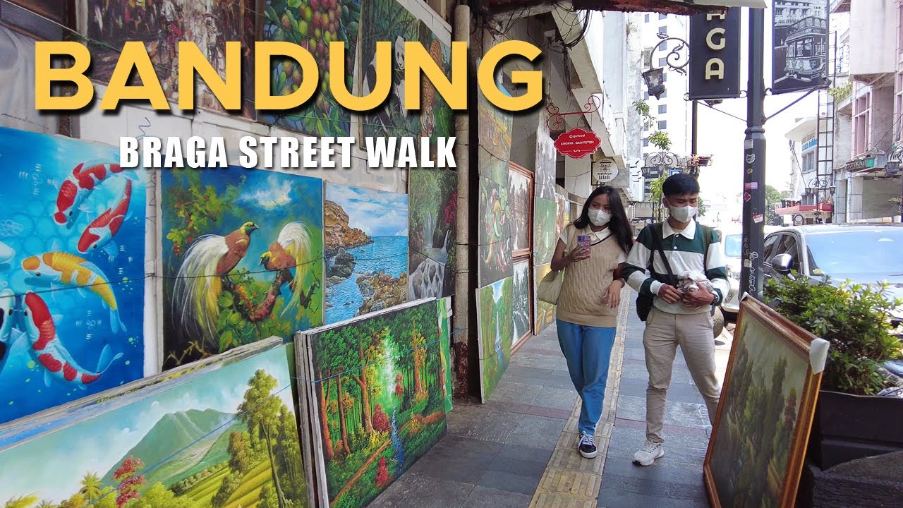 [4K] Bandung Walking Tour, Braga Street - YouTube