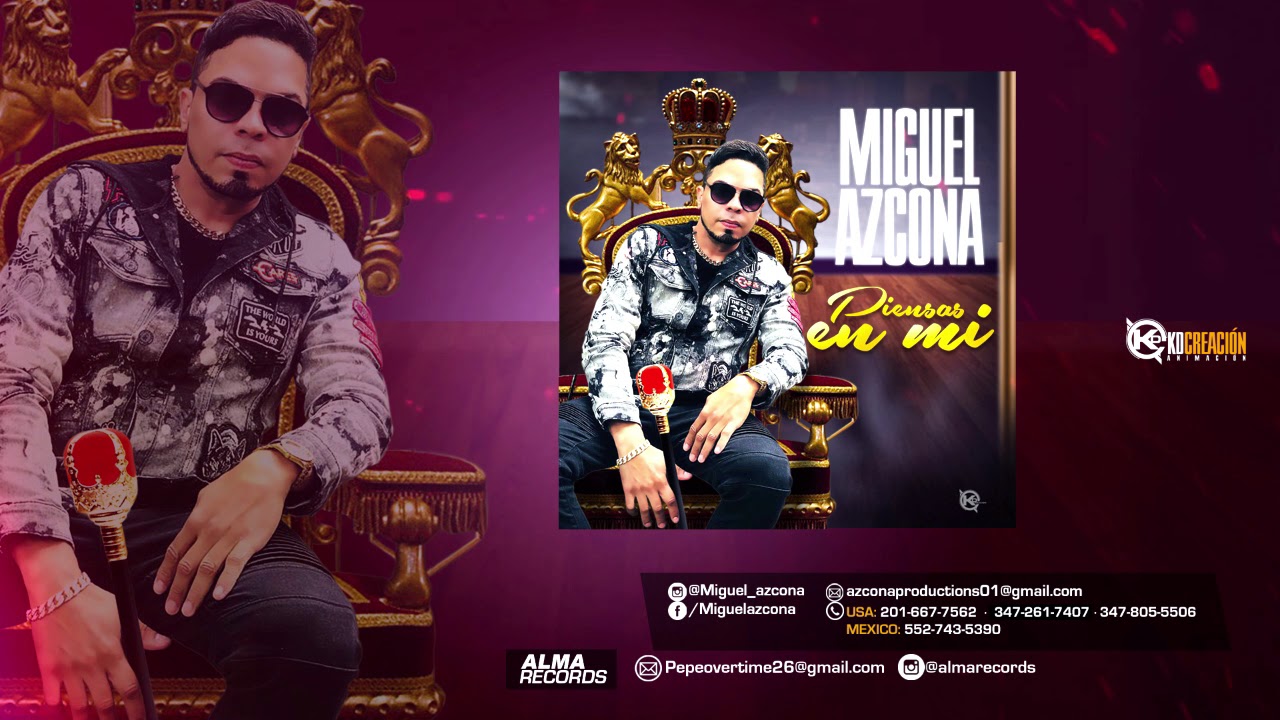 Miguel Azcona - piensas en mi version merengue urbano 2019 - YouTube