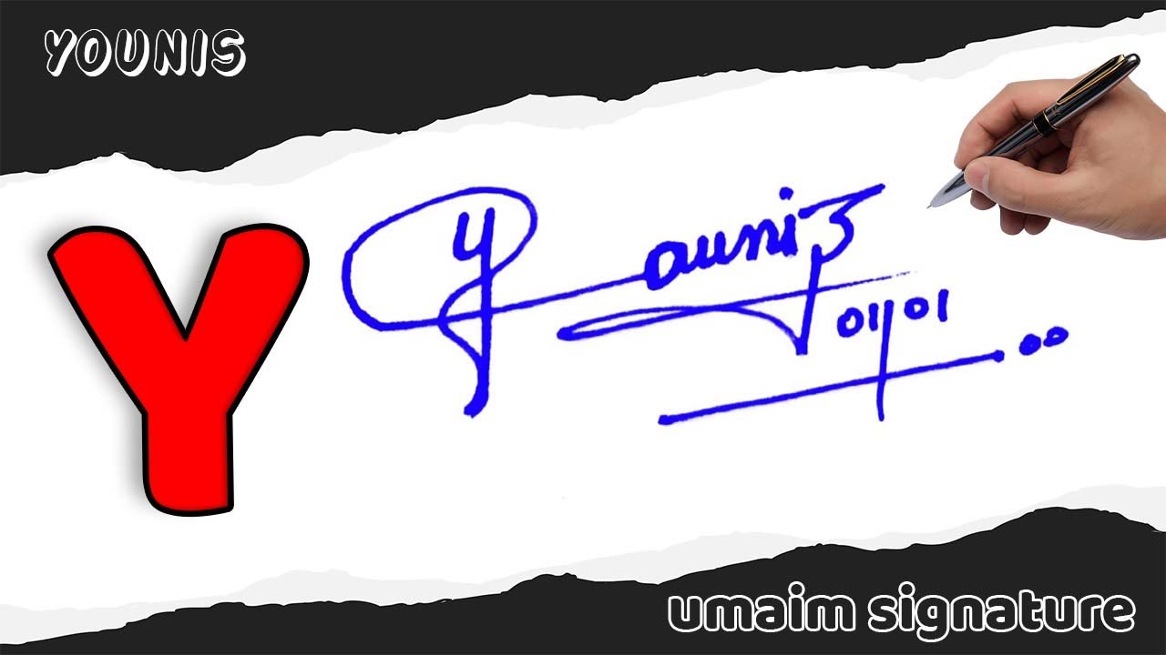 ️ Younis Name Signature Request Done | How To Draw Signature ...