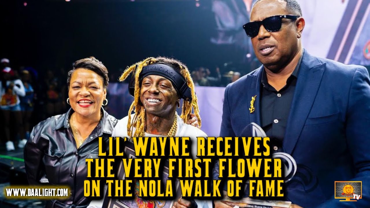 LIL' WAYNE RECEIVES THE VERY FIRST FLOWER ON THE NOLA WALK OF FAME ...