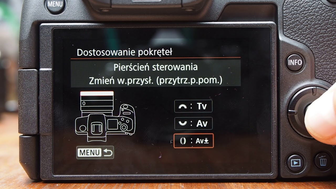 Canon EOS R - menu konfigurowania pokręteł - YouTube