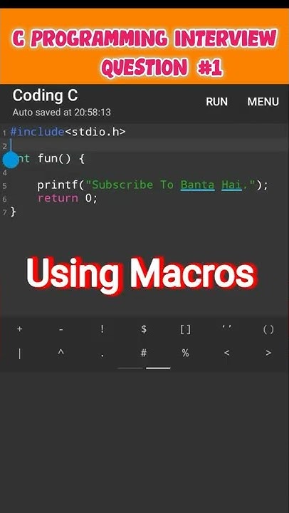C Programming C Interview Question 1shorts Cprogramming Basiccode Youtube 