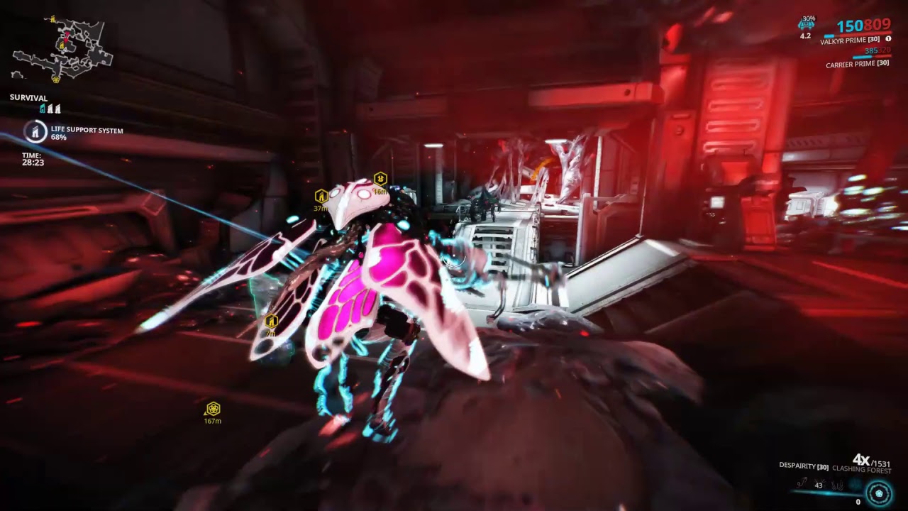 [PC] Warframe | Arbitration Solo Infested Survival x Gladiator Valkyr ...