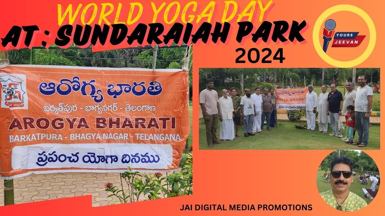 "World Yoga Day 24 Celebrations by Arogra Bharathi at Sundaraiah Park ...