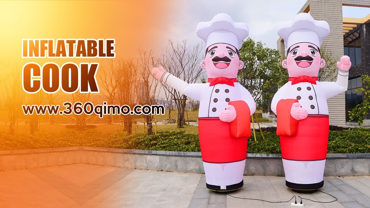 Inflatable chef - YouTube