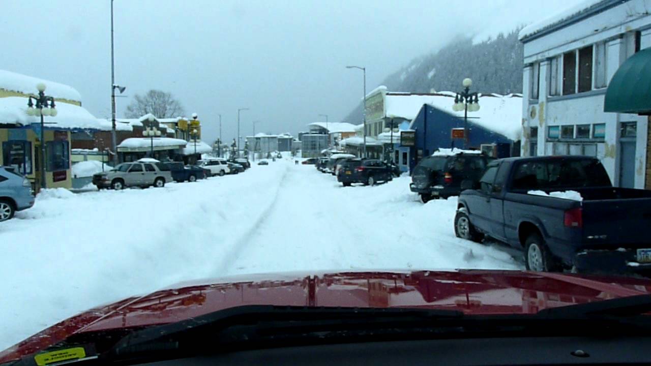Seward AK Main St Snow - YouTube