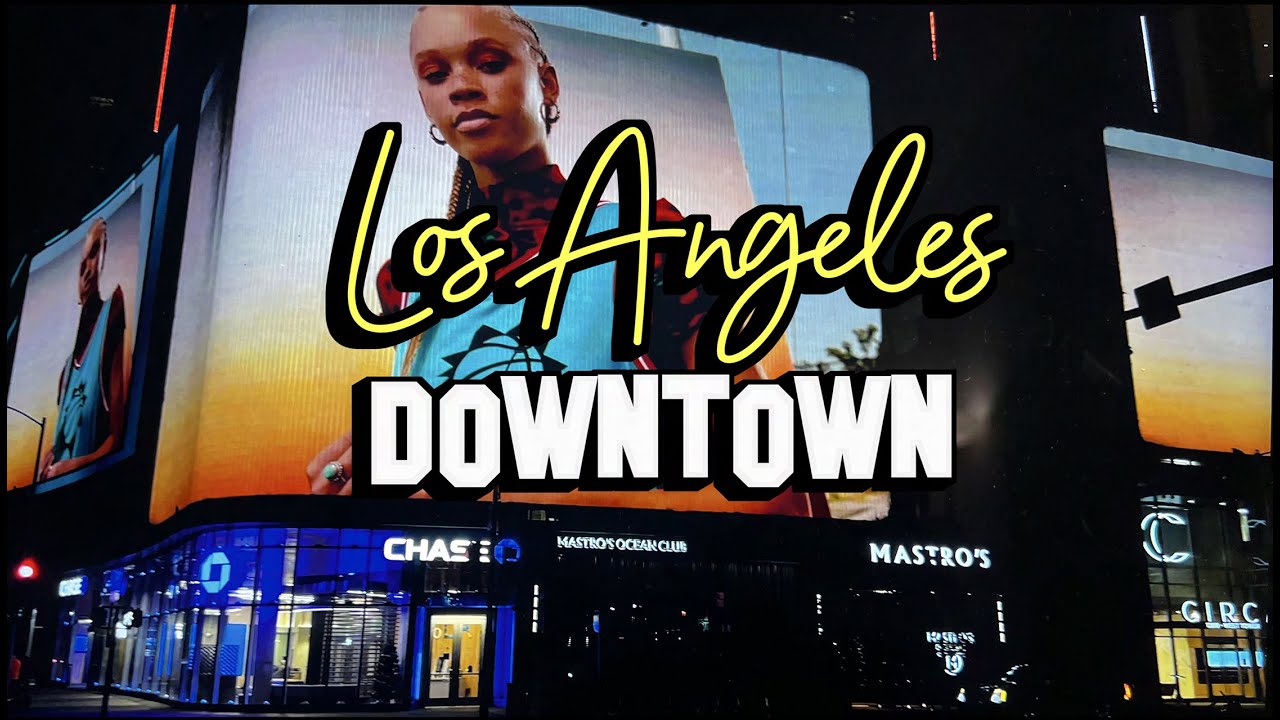 Los Angeles Downtown ' L.A. Live' walking tour at night 🇺🇸 California ...
