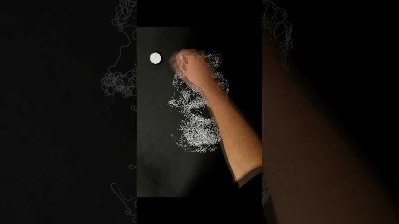 Speed drawing timelapse white-on-black ink portrait ambidextrous Vito ...