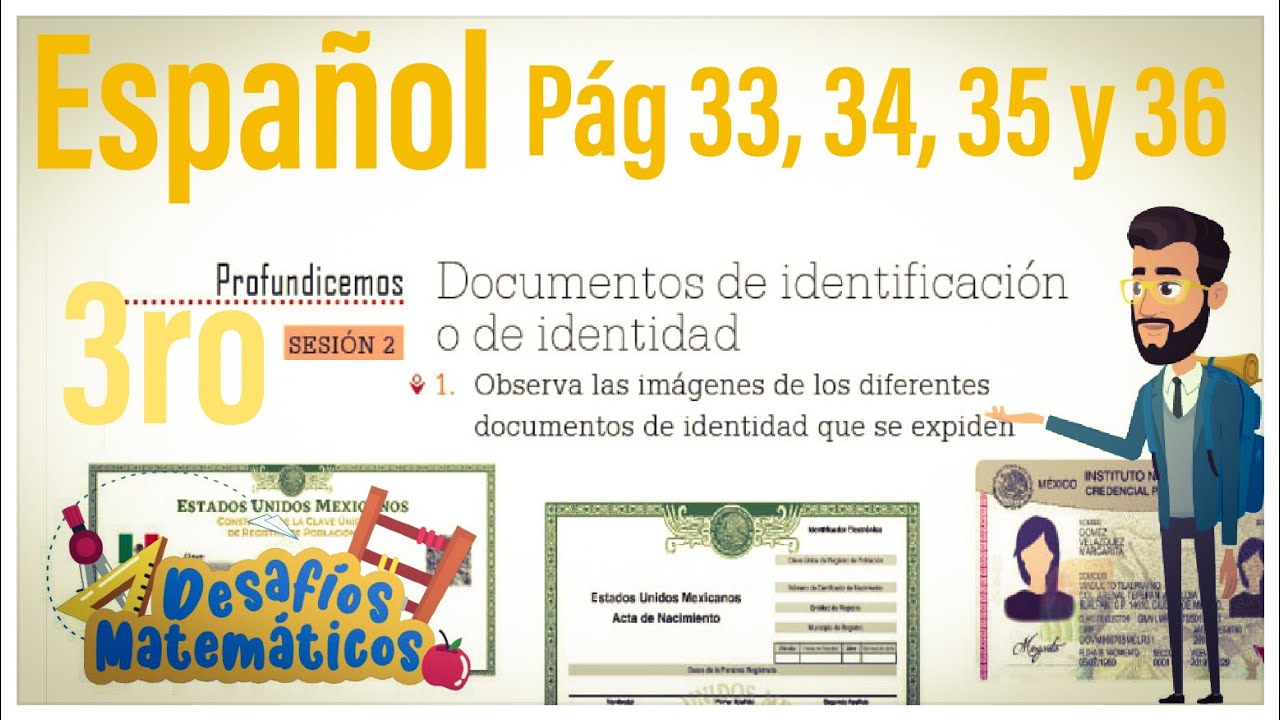 Español 3 grado páginas 33, 34, 35 y 36 del libro lengua materna ...