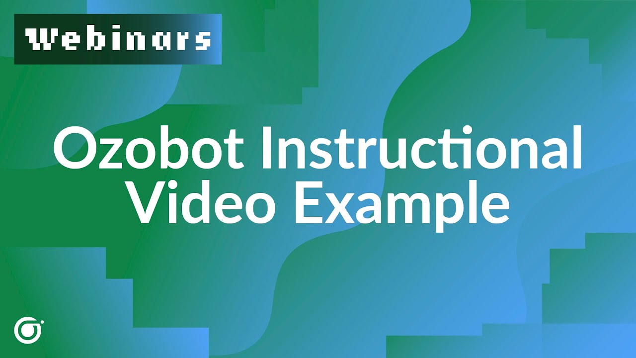 Ozobot Instructional Video Example - YouTube