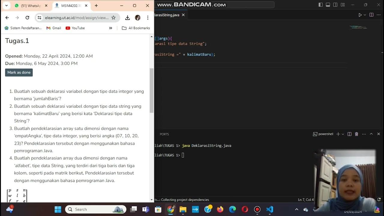 TUGAS 1 STRUKTUR DATA ~ PEMROGRAMAN JAVA - YouTube