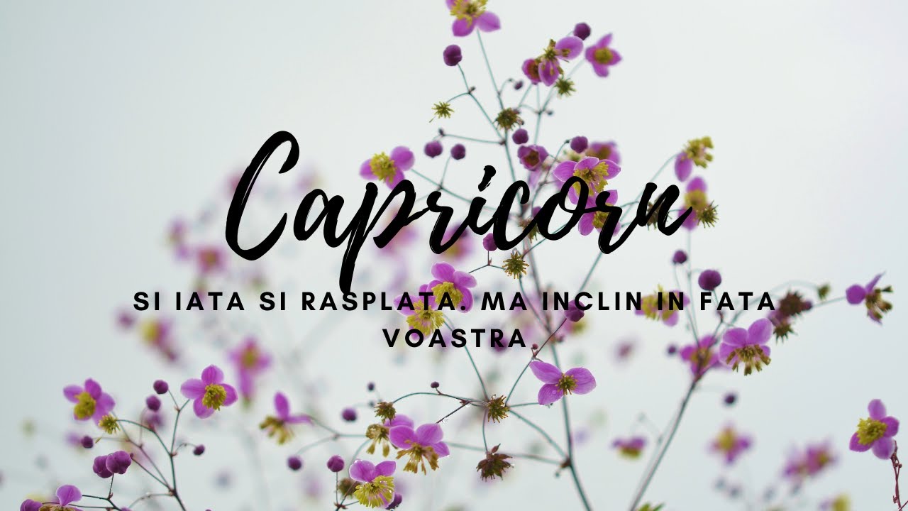 Capricorn - Si iata si rasplata. Ma inclin in fata voastra - YouTube