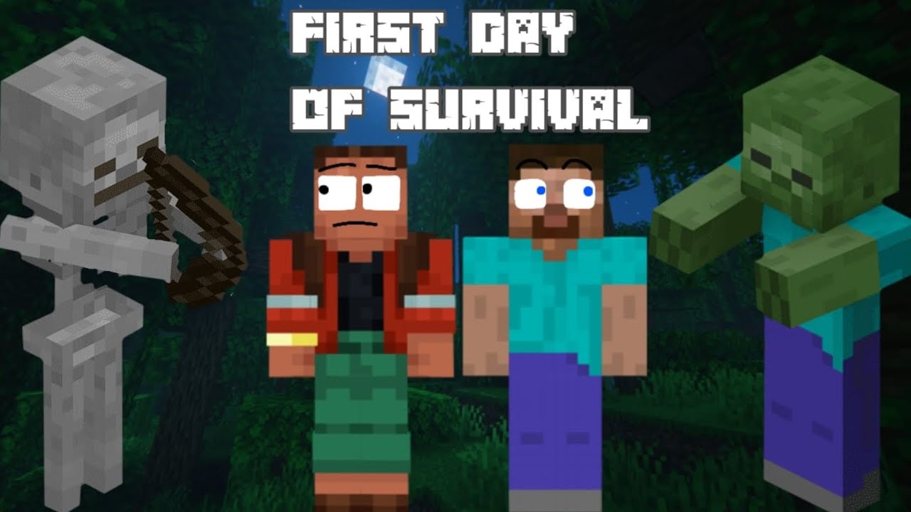 FIRST DAY OF MINECRAFT (Survival) - YouTube