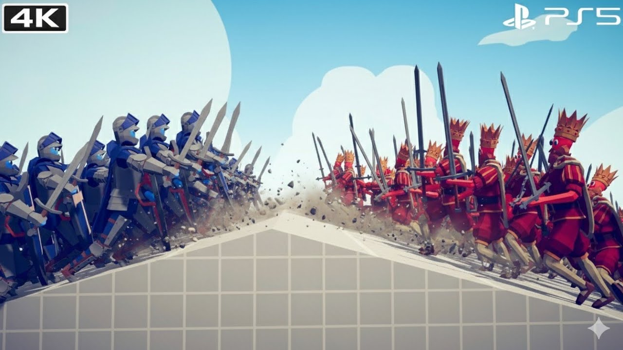 100 vs 100 Warrior fight in TABS | 4K Game fight Total accurate battle ...