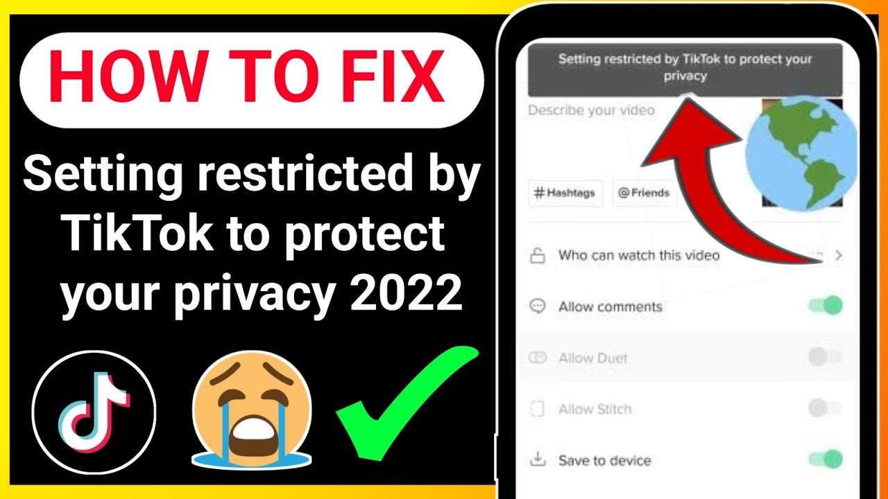 HOW TO FIX Setting restricted by TikTok to protect your privacy 2023 ...