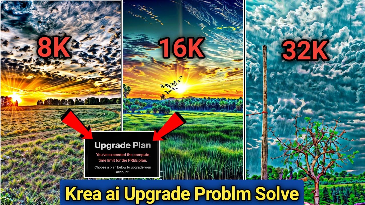 Krea ai upgrade plan problem kaise solve kare || trending 16k quality photo editing || krea ai ...