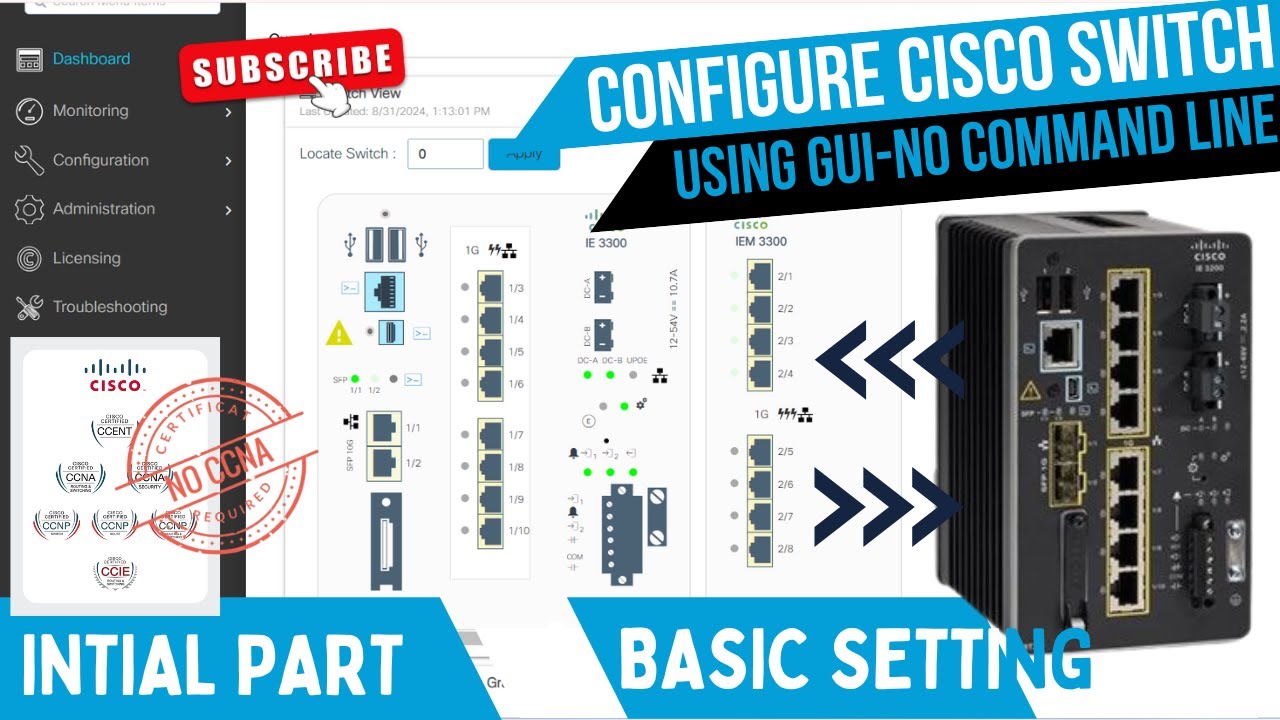 HOW TO Configure #CiscoSwitch Through #WebBrowser #GUI Without Using # ...
