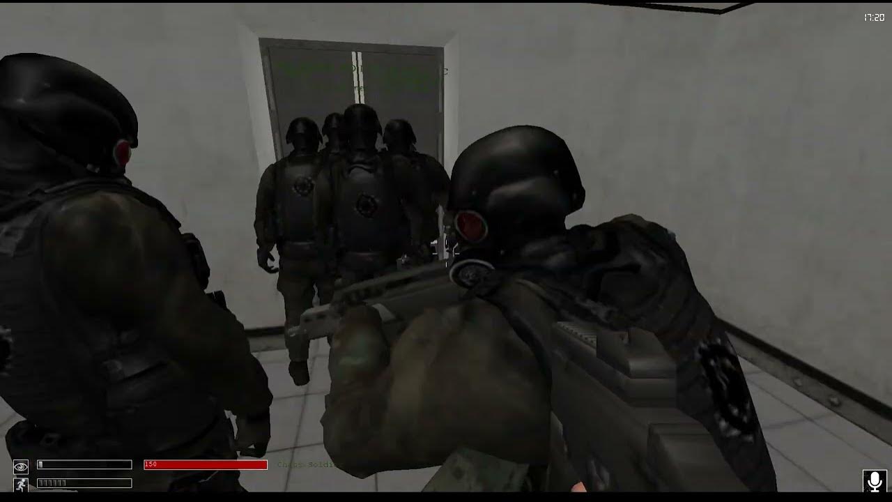 I play scp contaiment breach multiplayer as mtf and chaos insurgency - YouTube