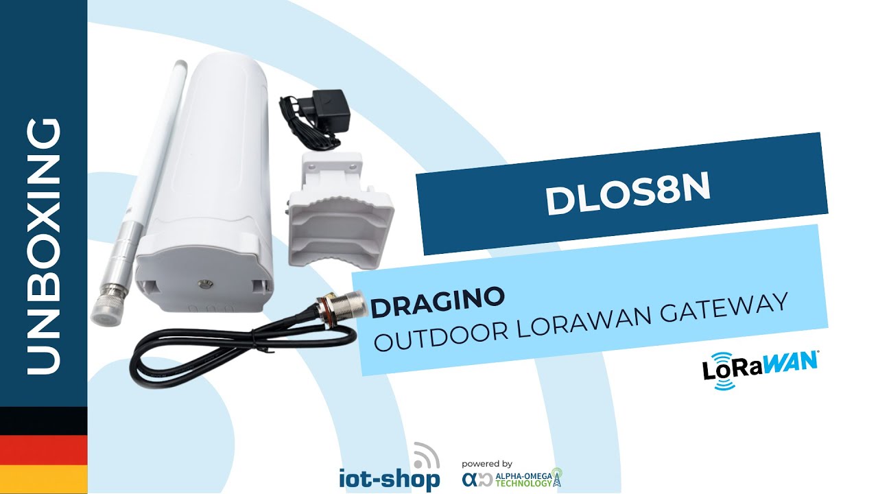 🇩🇪 Unboxing | Dragino DLOS8N Outdoor LoRaWAN Gateway - YouTube