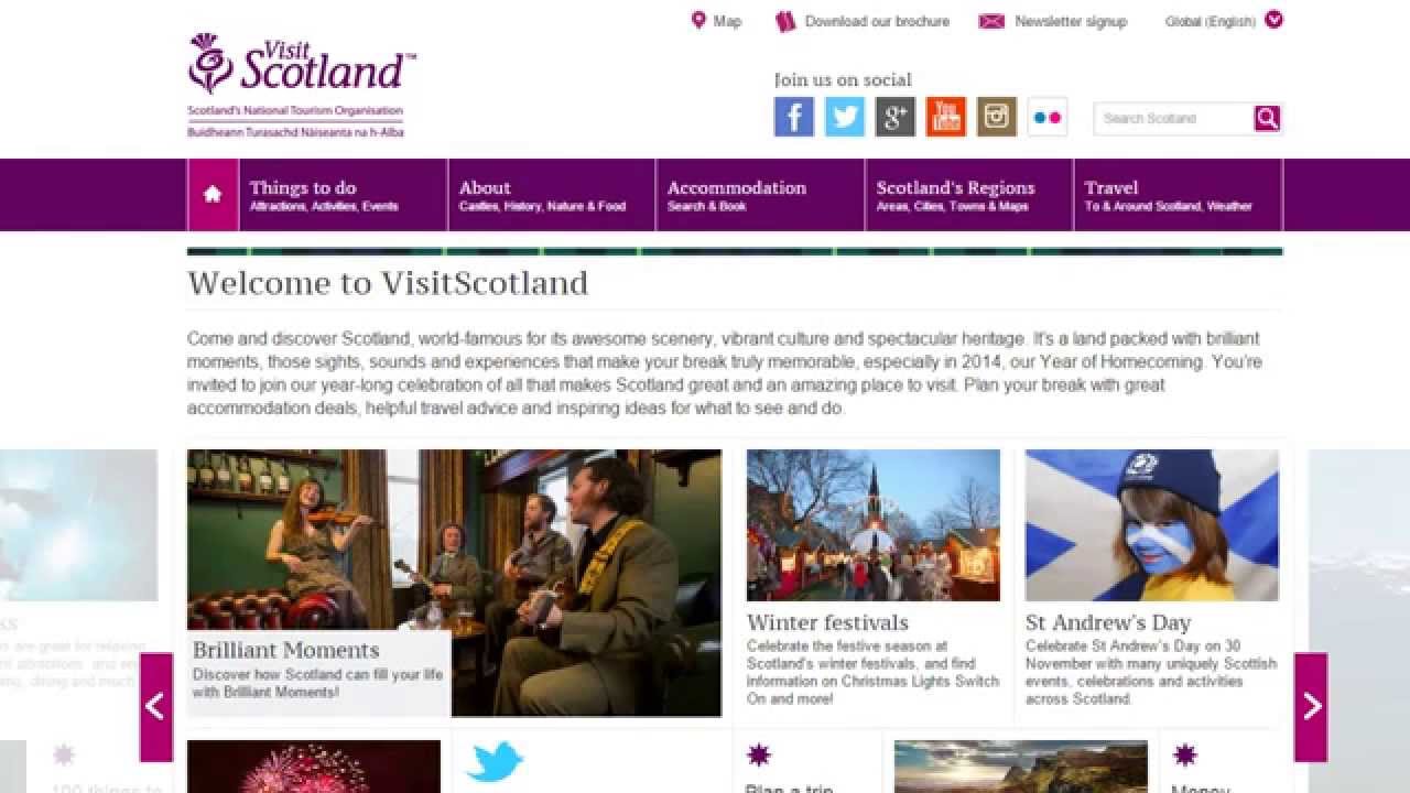 Visit Scotland - Taking Online Booking - YouTube