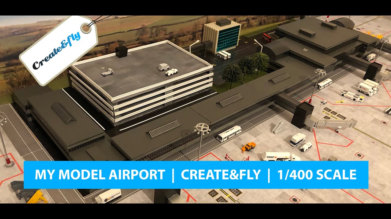 My Model Airport layout - small corner sized and 1/400 scale. - YouTube