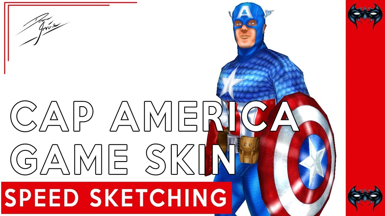 Captain America game model speed painting - YouTube