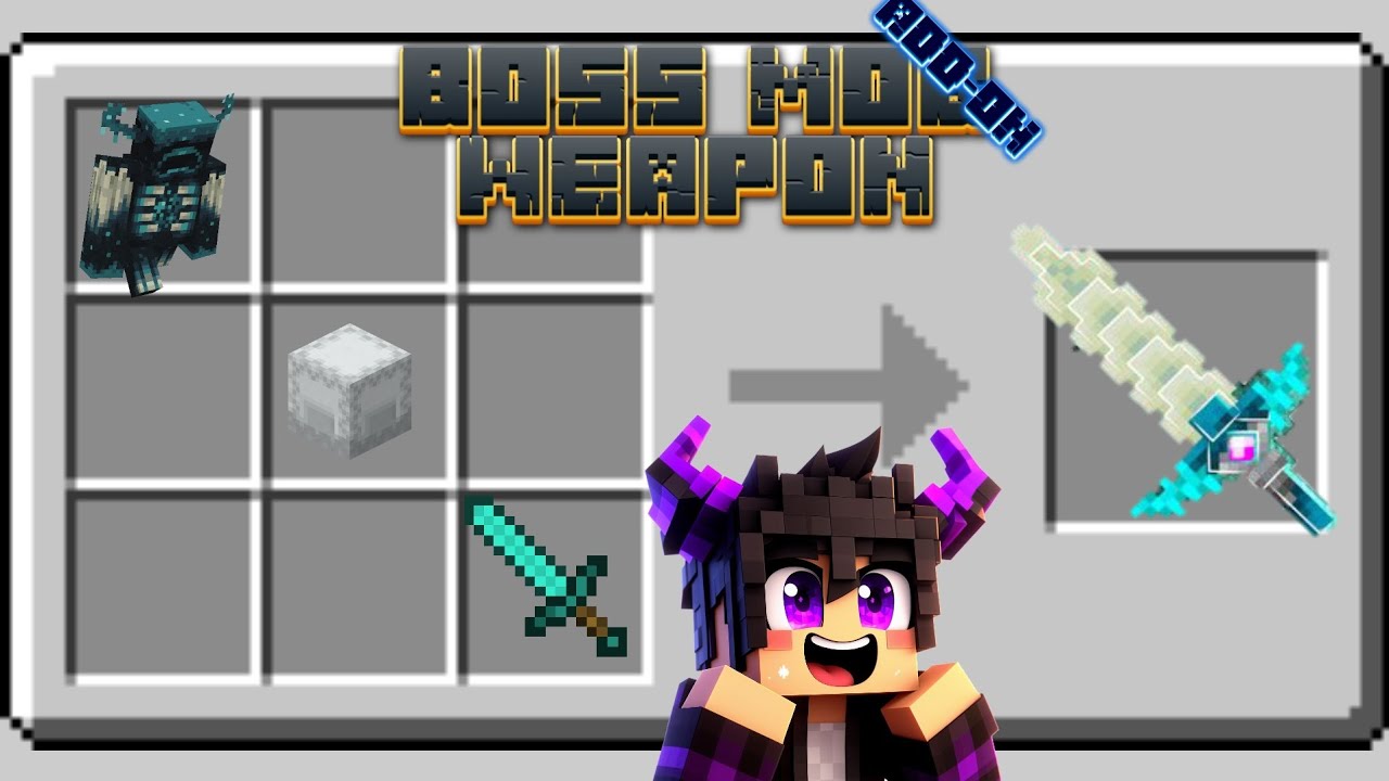 SHOWCASE ADD-ON/DLC BOSS MOB WEAPONS SUPPORT MCPE 1.20+ || DLC INI ...