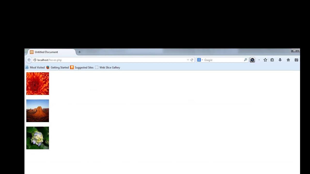 how to create image hover effect in css and css rollover effects - YouTube