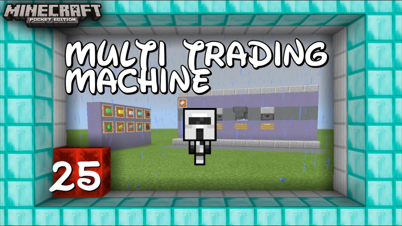 Minecraft PE RedStone : Multi Trading Machine (25) - YouTube