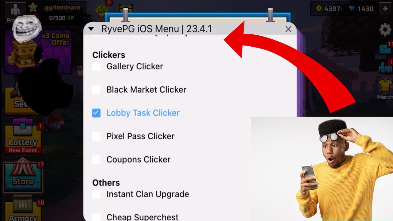 THE BEST FREE iOS PG3D MOD MENU [RyvePG] - YouTube