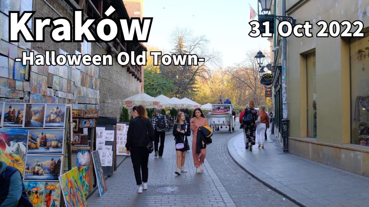 Autumn Halloween Walk Kraków Old Town in Poland - October 2022 - YouTube