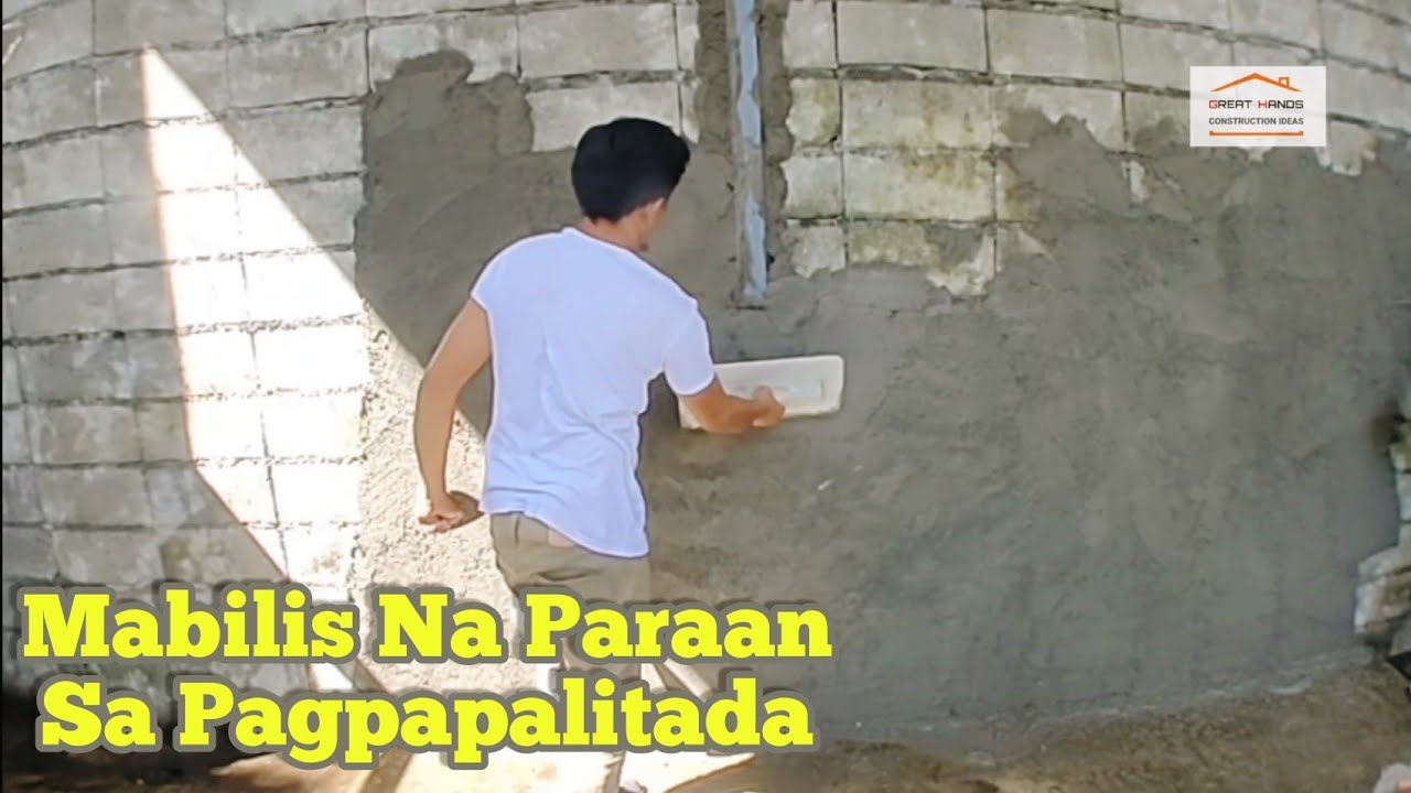 Pinapalitadahan Ko Pader Ng Aming Bahay - YouTube