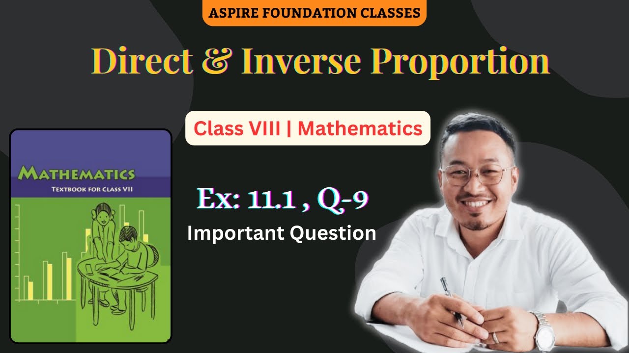 Class-8th // Maths // Direct & Inverse Proportion // Important Question ...
