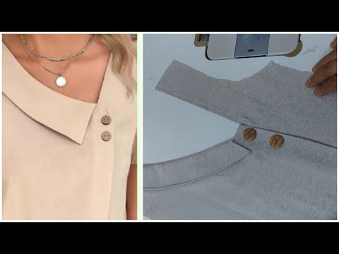 Sewing neck design to clothes this way is diy quick easy