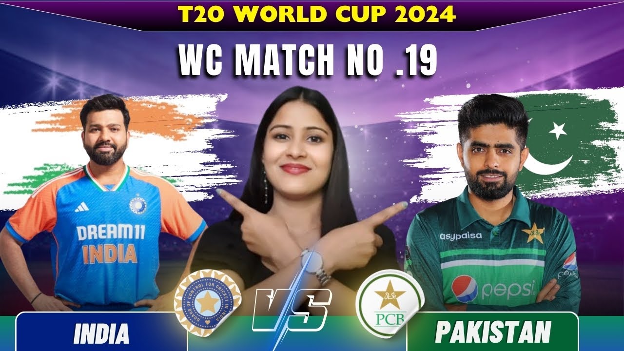 🏏ICC Mens T20 World Cup 2024 | India vs Pakistan, 19th Match Prediction ...