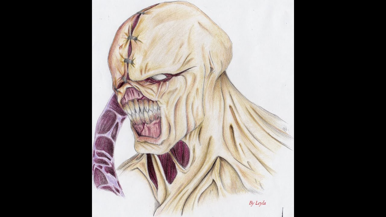 How To Draw Nemesis Resident Evil Timelapse - Como Dibujar Nemesis ...