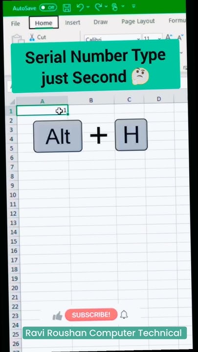 Excel Automatic Serial Number Trick🔥 Excel Exceltips Computer Shorts Shortfeed Ytshorts
