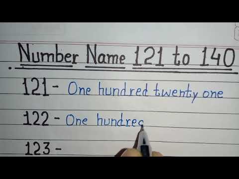 Numbers Name 121 to 140 | Numbers Name For Kids | Numbers Name - YouTube