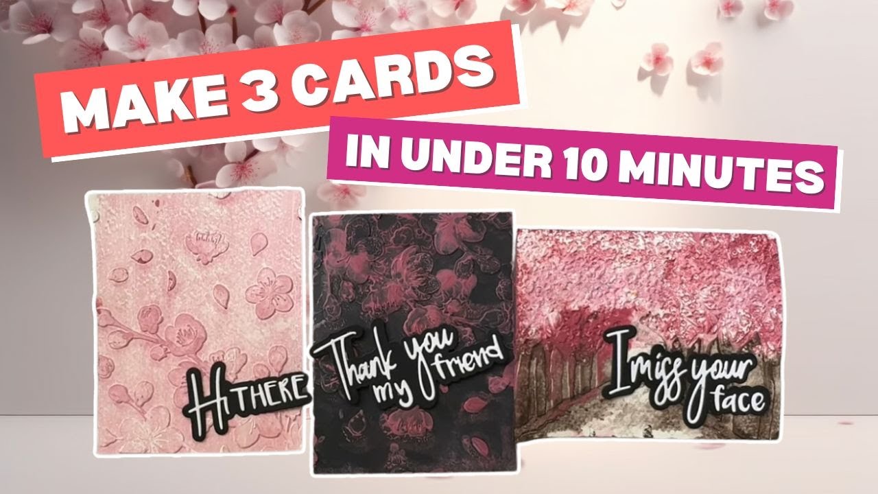 How to Make 3 Cherry Blossom Cards in Less Than 10 Minutes | NEW ...