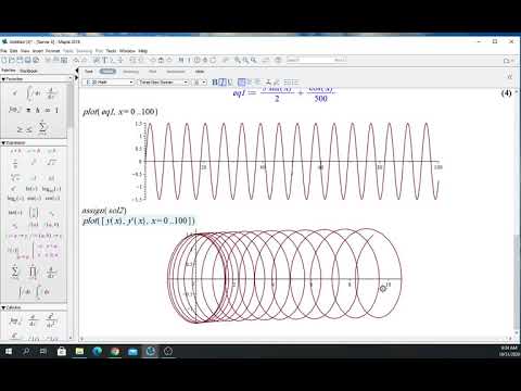 nonhomogeneous order Ordinary differential equations using Maple - YouTube