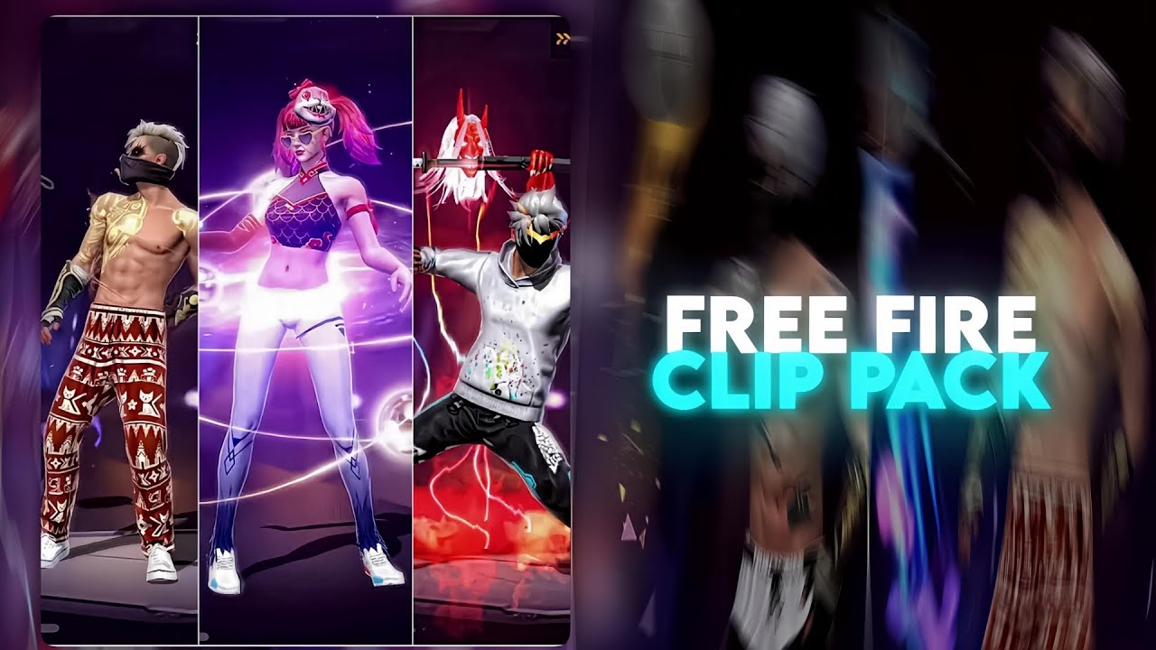 TOP 10 CLIPS PACK | FREE FIRE CLIPS 🥵💫 FF EMOTE CLIPS PACK | FREE TO ...