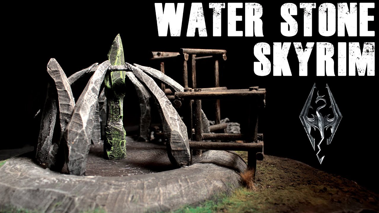 SKYRIM DIORAMA / The Water Stone / Playable terrain for D&D - YouTube