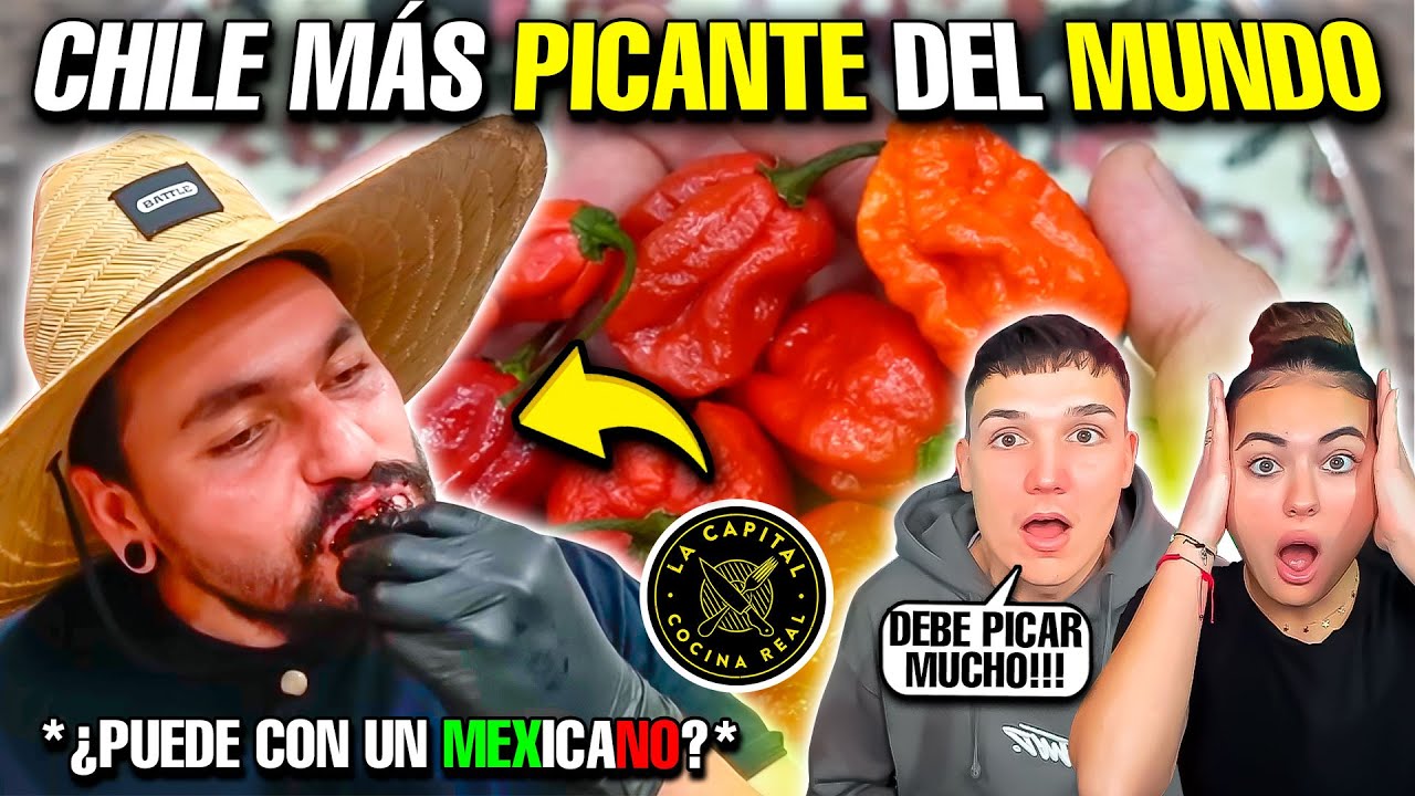 🇲🇽 MEXICANO PRUEBA el CHILE MÁS PICANTE del MUNDO😱**¿PICA MUCHO? MIS ...