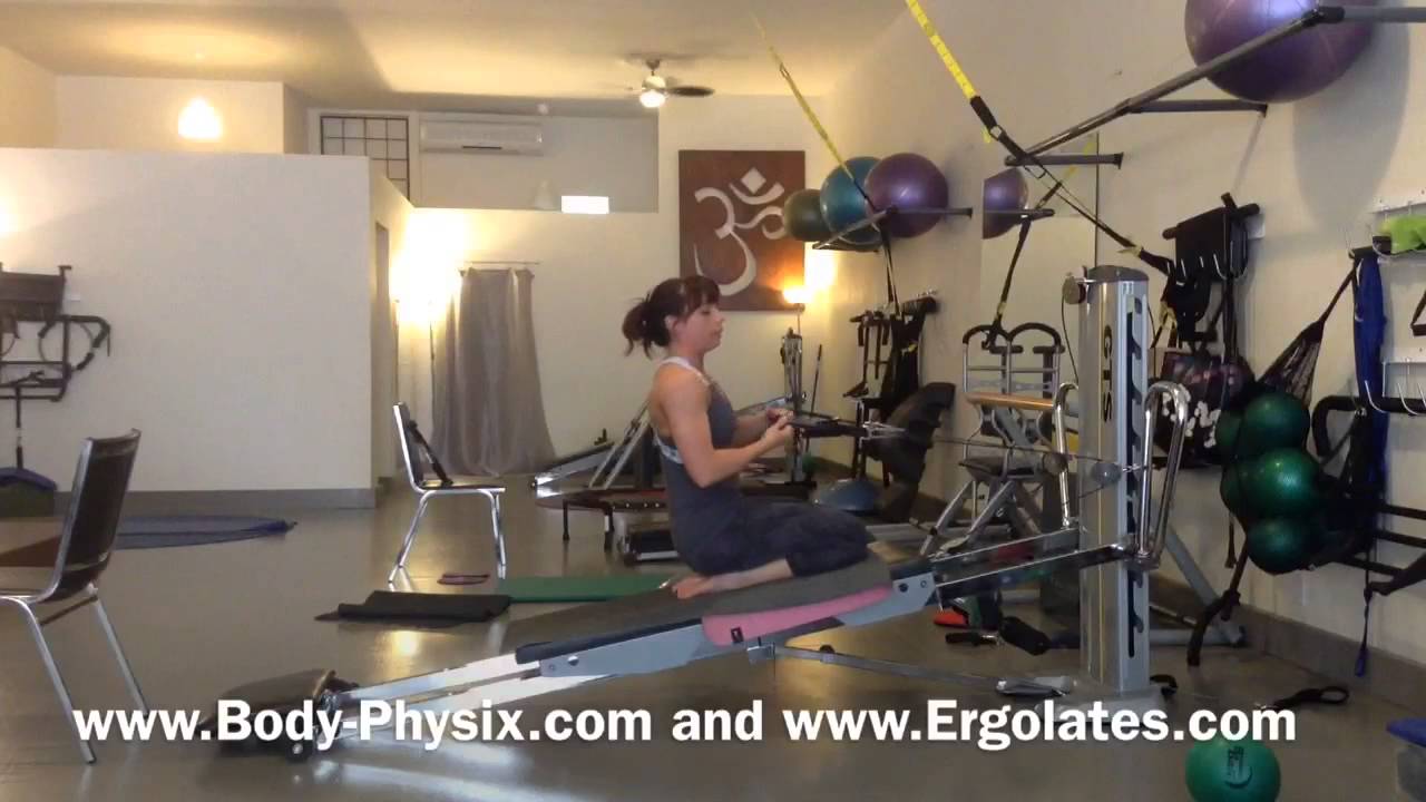 Ergolates Pilates Total Gym - Posture Peekaboo Exercise - YouTube