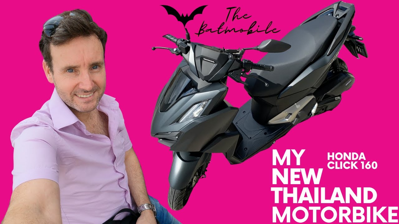 Ep 8. 4K. Finally buying a motorbike in Thailand, My NEW Honda Click ...