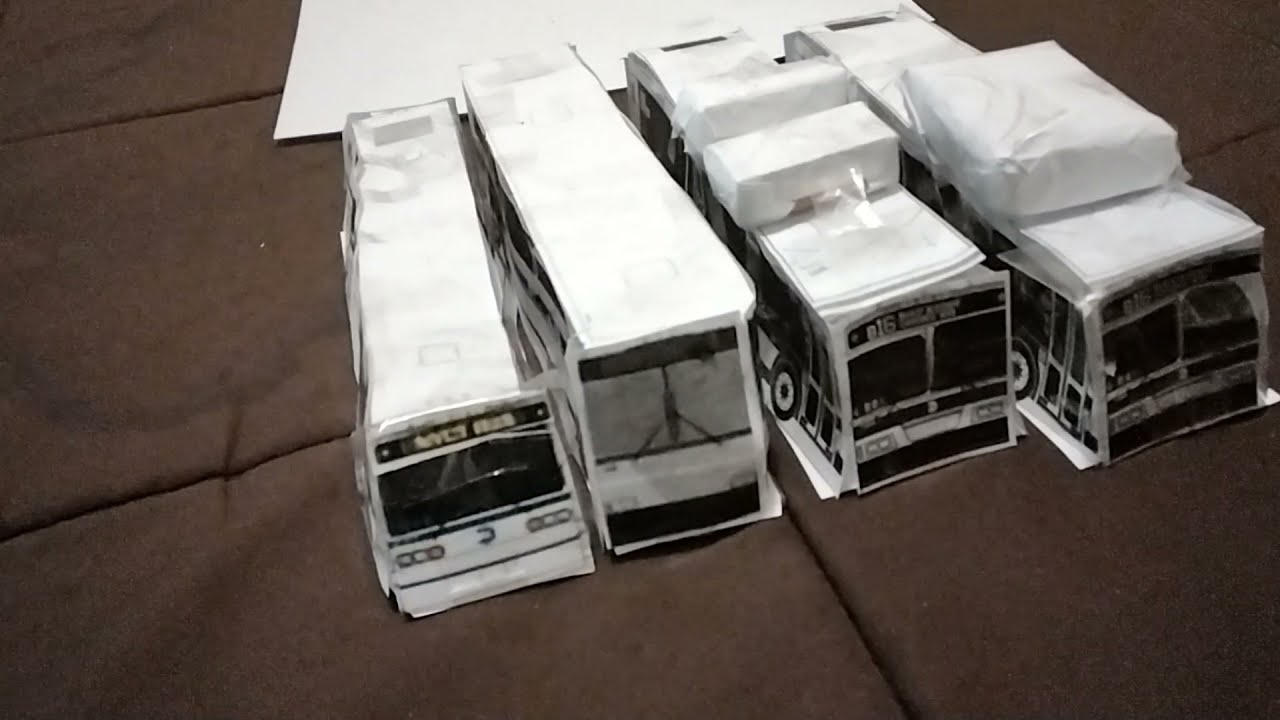Showing My MTA Paper Buses I made Over the Week - YouTube