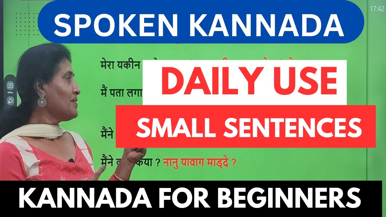 Daily use small sentences in Kannada, LEARN KANNADA THROUGH HINDI,# ...