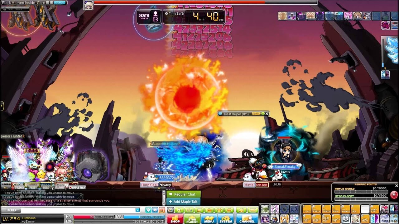 MapleStory normal lotus phase 3 attempt - YouTube
